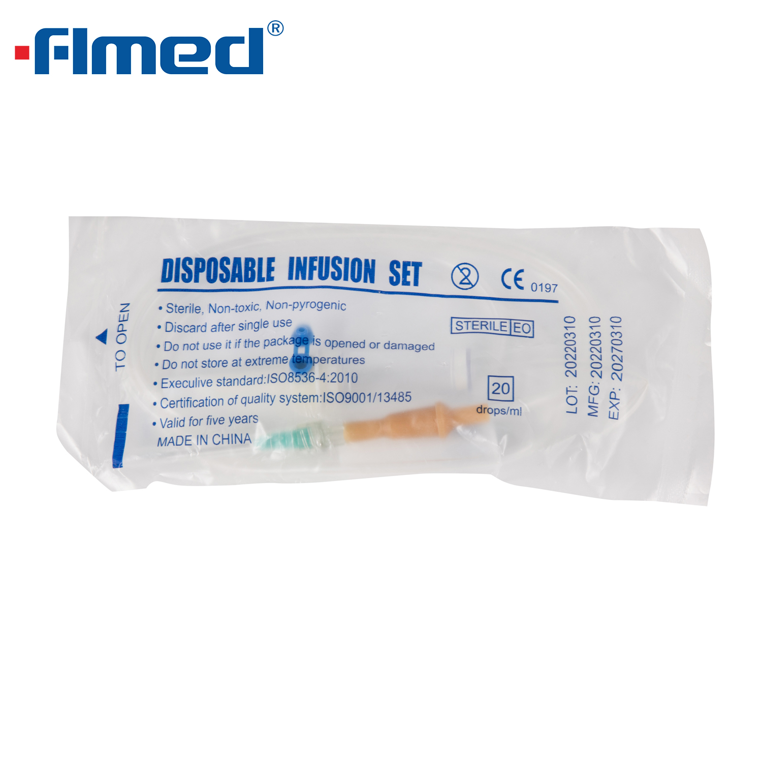 Disposable Medical IV Administration Sets with Needle Luer Slip 150cm ...