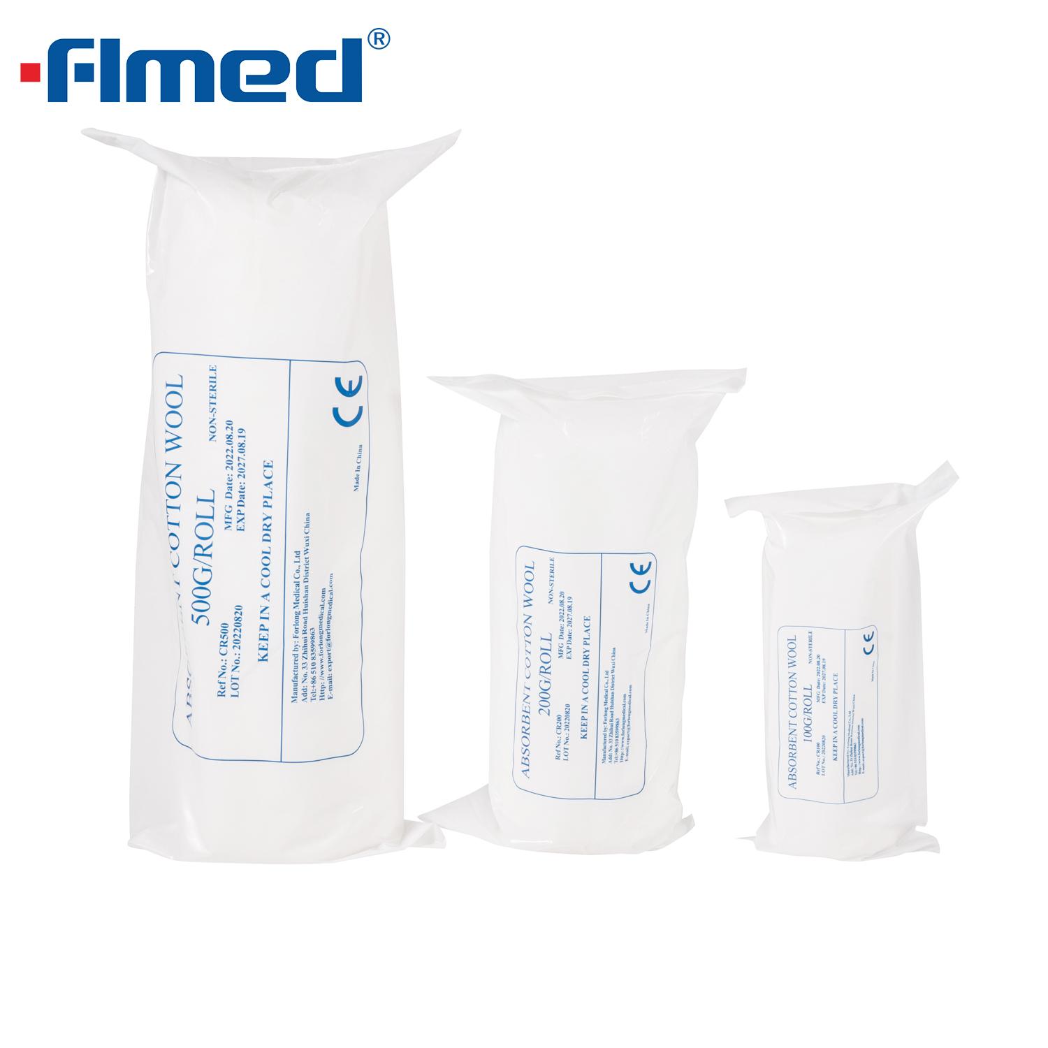 500g Absorbent Medical Cotton Wool Roll from China manufacturer ...